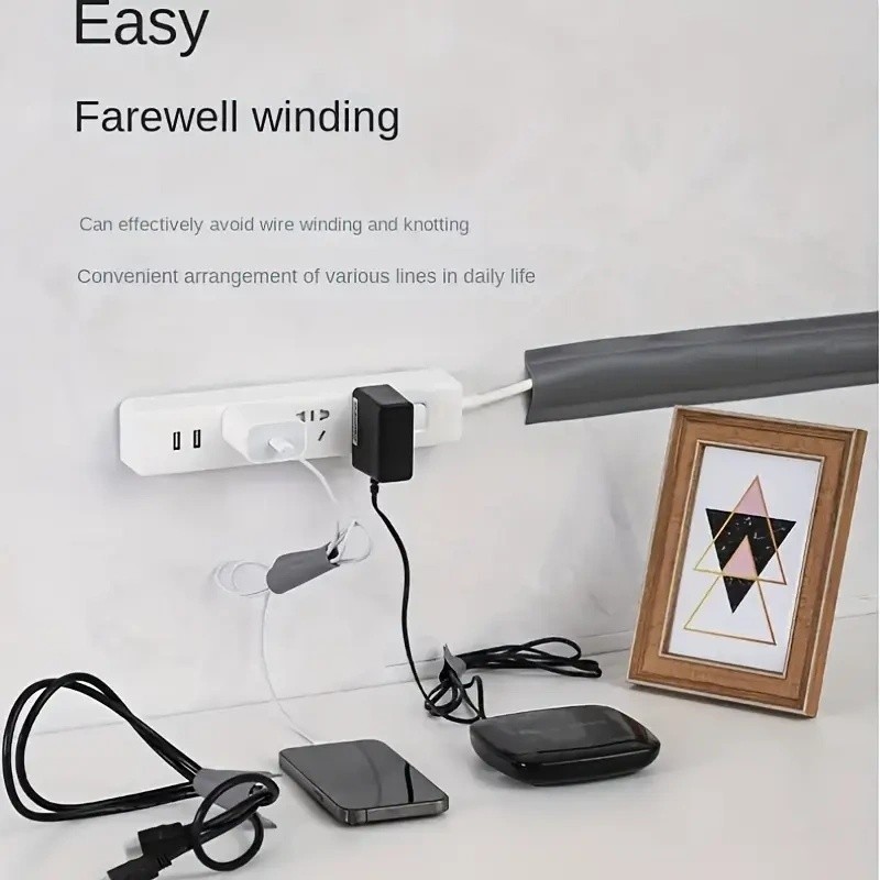 3.8cm*1m Self-Adhesive PVC Cord Protector Roll - Floor & Wall Cable ...