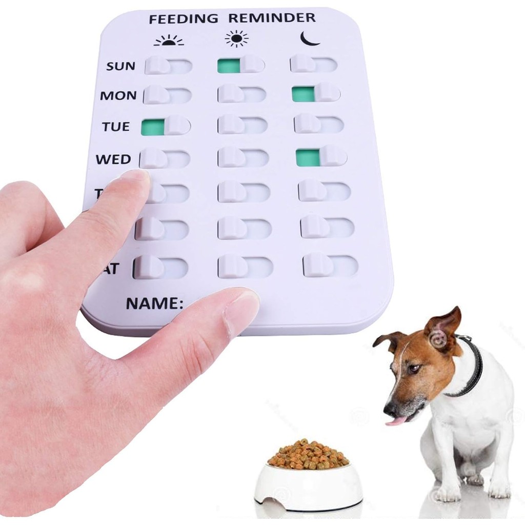 Pet Feeding Reminder for Dogs Cats - Magnetic Sticker 3 Times A Day ...