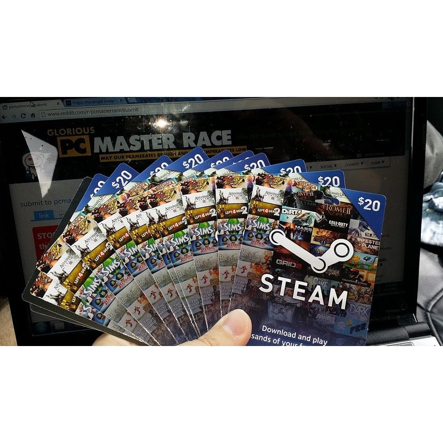 Steam Wallet Gift Card $20 USD Code US STEAM Wallet Recharge Card 20 US ...