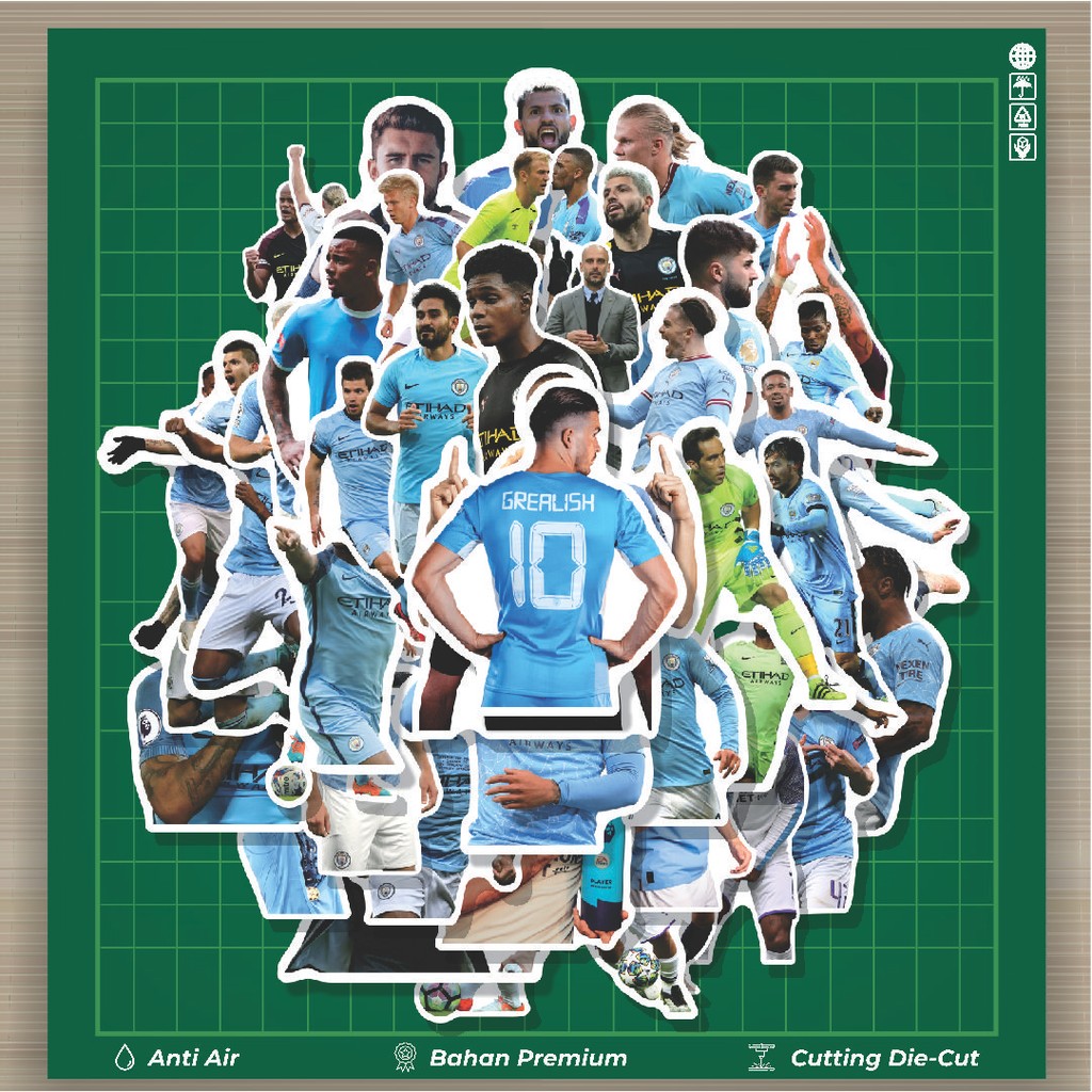 HOT 50 PCS STICKERS Man City Collection V5 Stickers Fashion Cars Decal ...