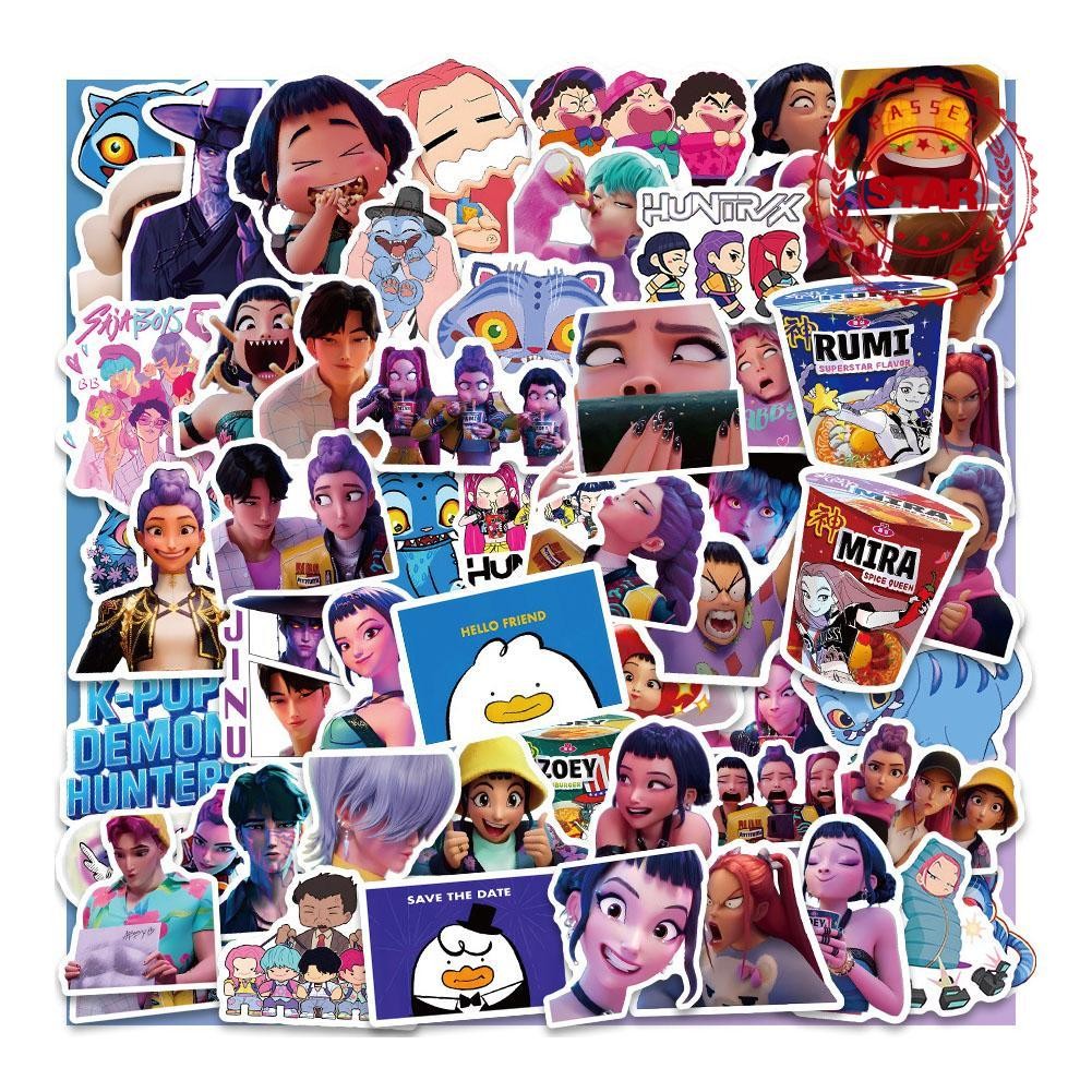 K-pop Demon Hunters Stickers Waterproof Vinyl Decals Rumi Huntrix Mira ...