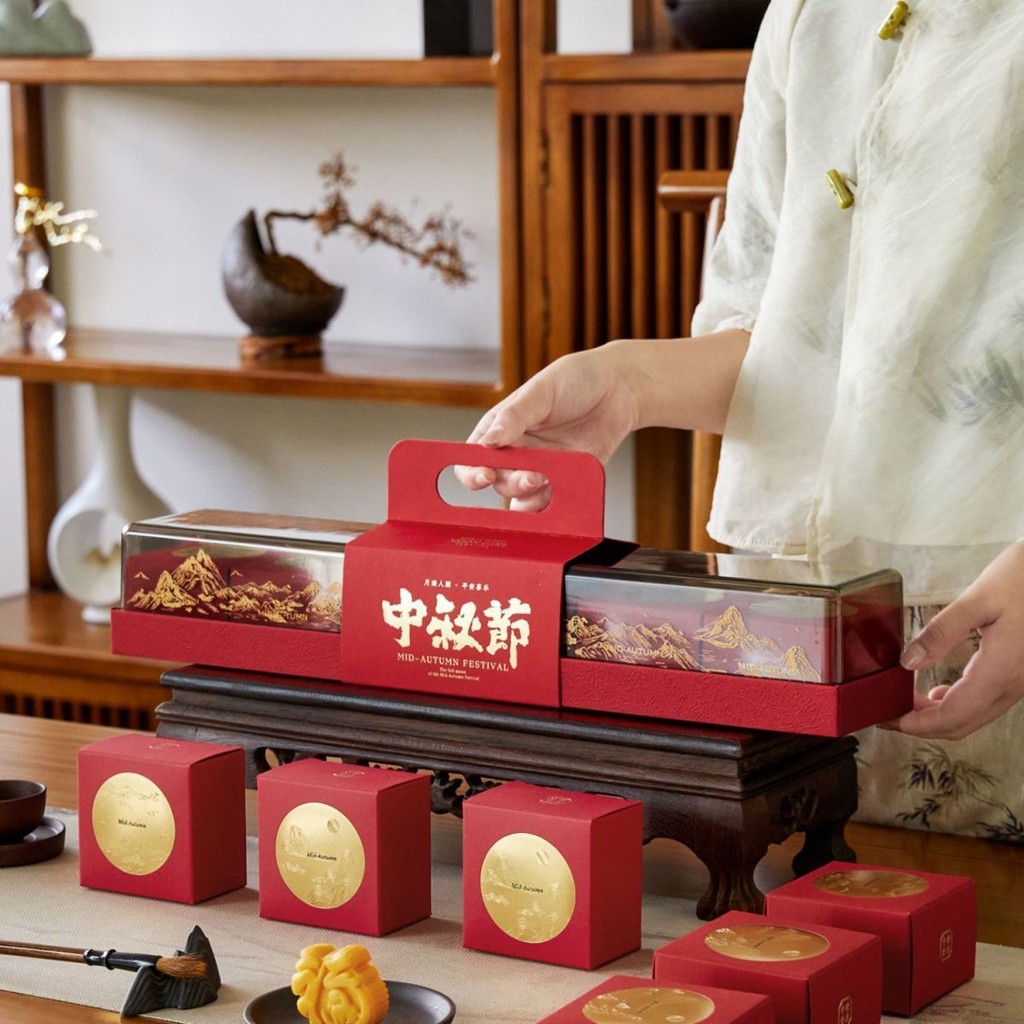 High-End Transparent 6/8 Pieces Pack Mid-Autumn Mooncake Gift Box ...