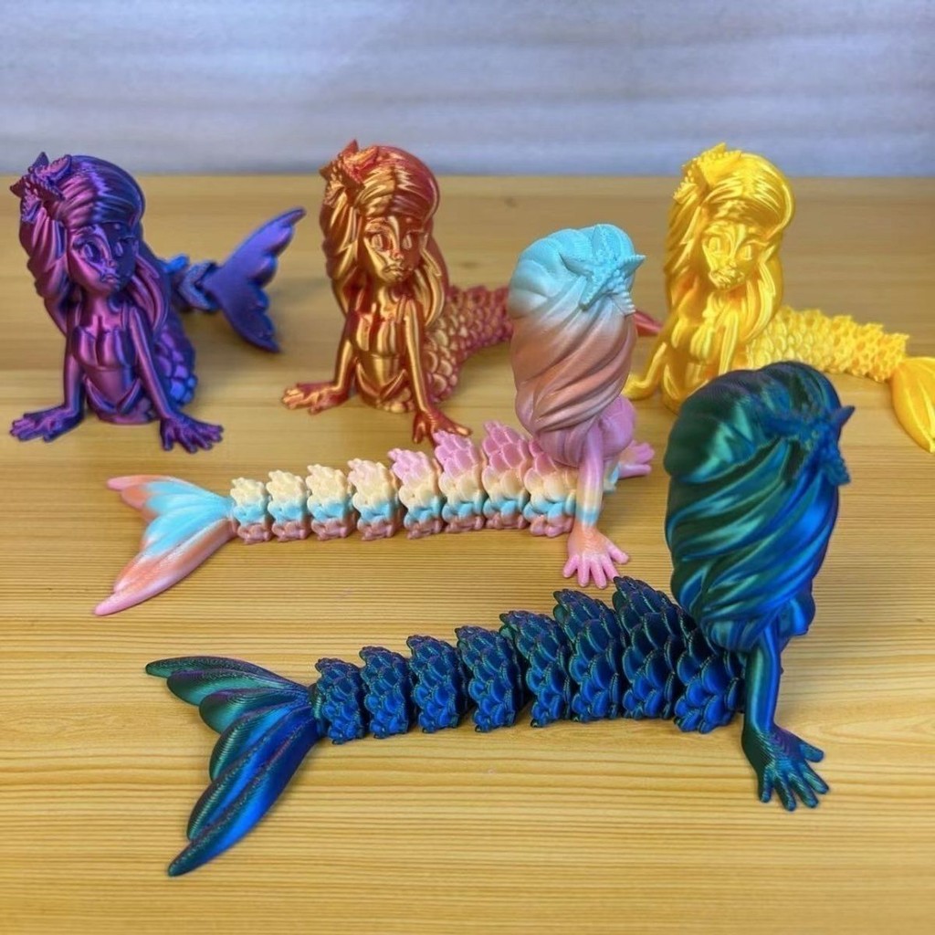 3D Printing Mini Mermaid Movable Night Market View Stall Gift Mold Toy ...