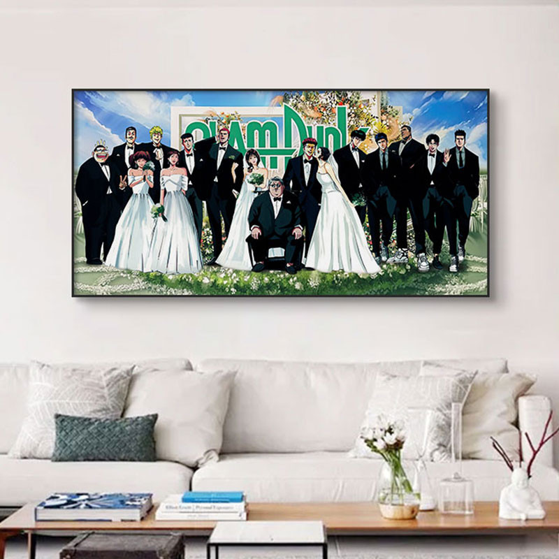 Slam Dunk Painting Cartoon Anime Living Room Background Decorative ...