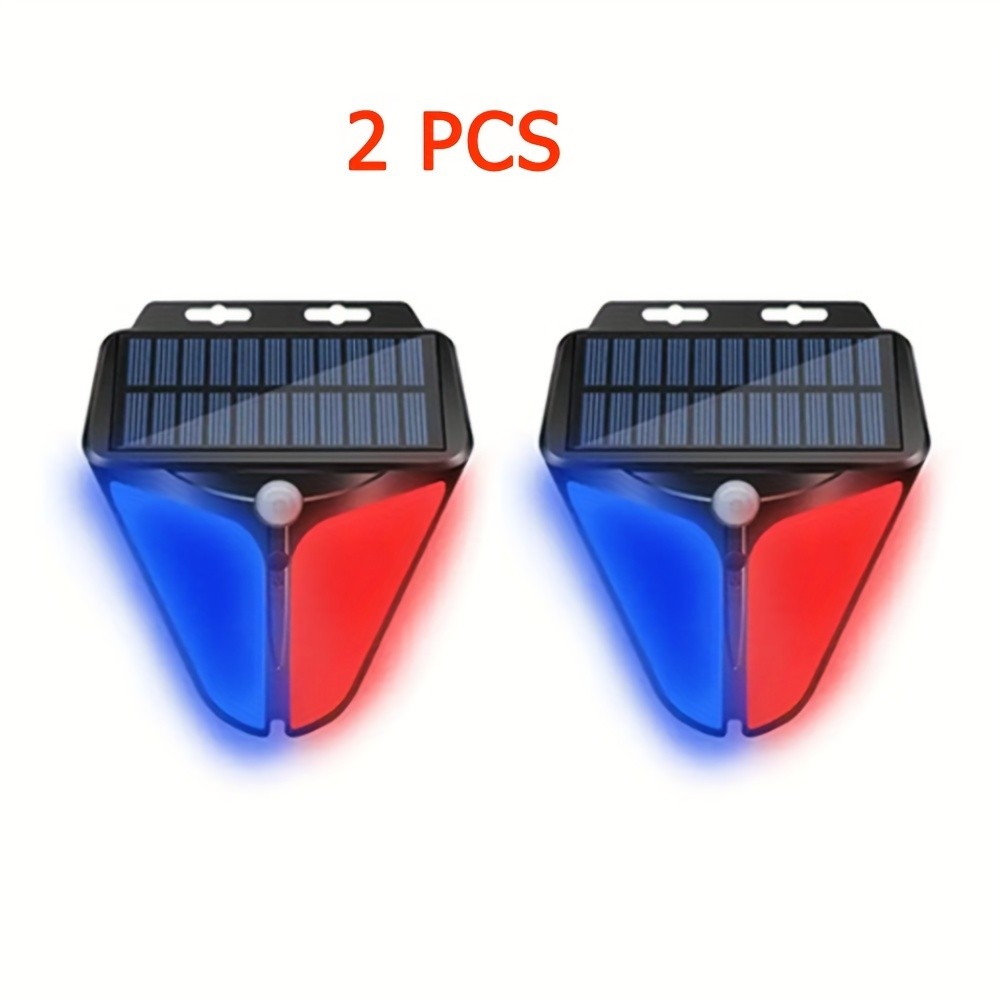 1-2 Pieces Solar Motion Sensor Safety Light-Wireless Outdoor Alarm ...