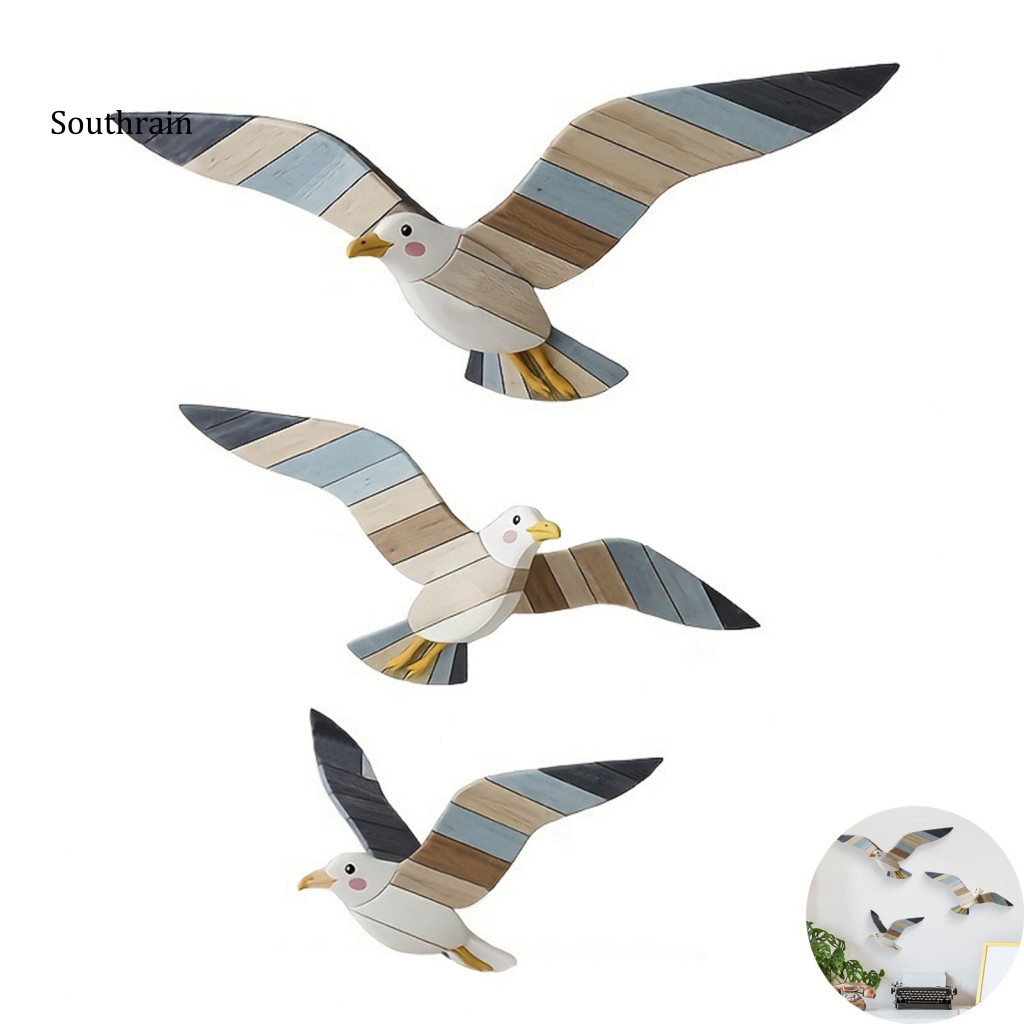 SOU Seagull Wall Decoration Rustic Wood Seagull Sign Rustic Nautical ...
