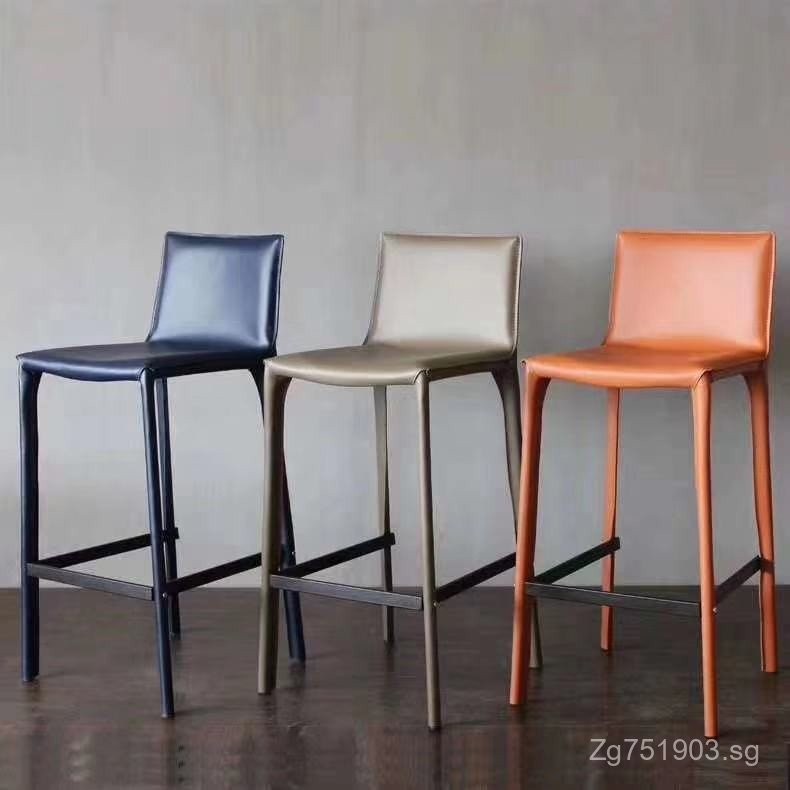 High Bar Stool Saddle Leather Bar Stool Bar Chair Bar Lounge Bar Chair ...