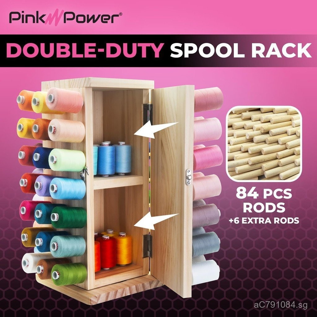 Thread Holder Wooden Thread Spool Rack Storage Rack Sewing Machine ...