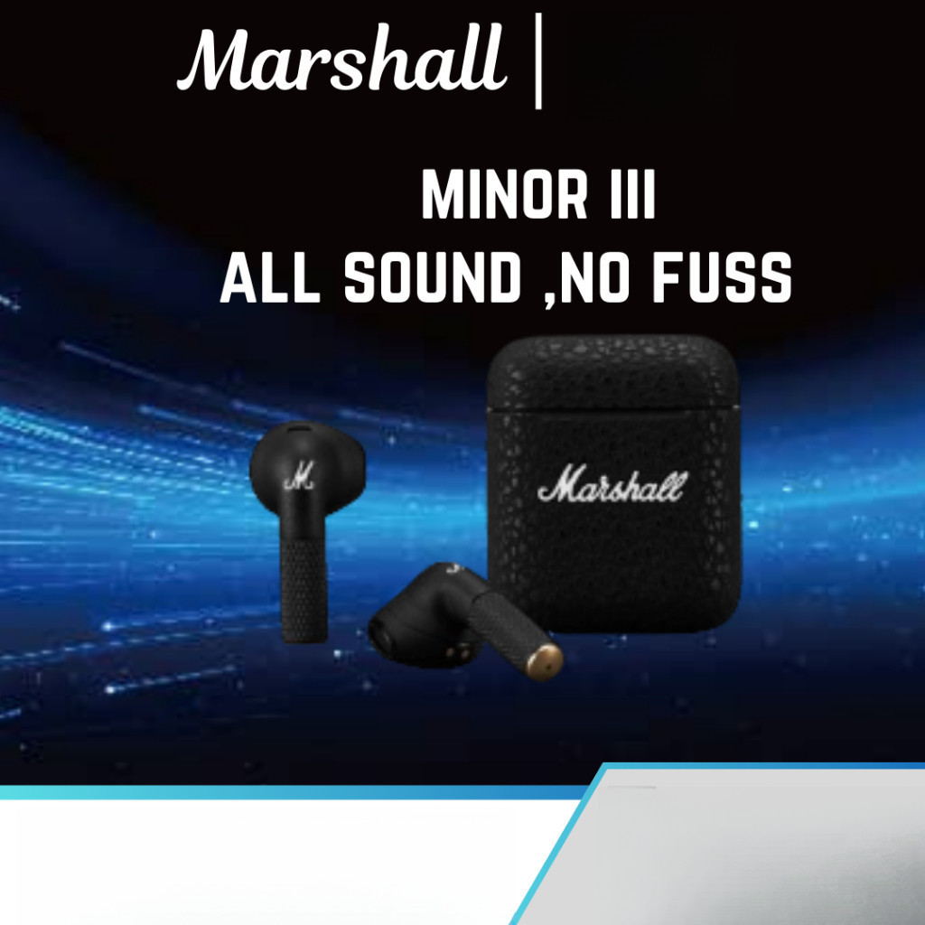 Marshall MINOR 3 Black - True Wireless Bluetooth Earphones In-Ear ...