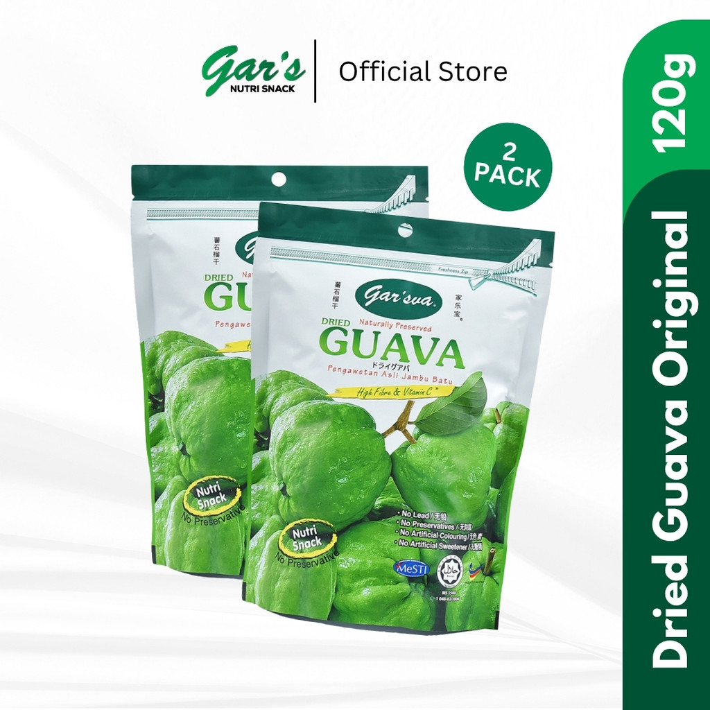 Gar'sva Naturally Preserved Guava Dried Guava (120g x 2 Bags) | Shopee ...