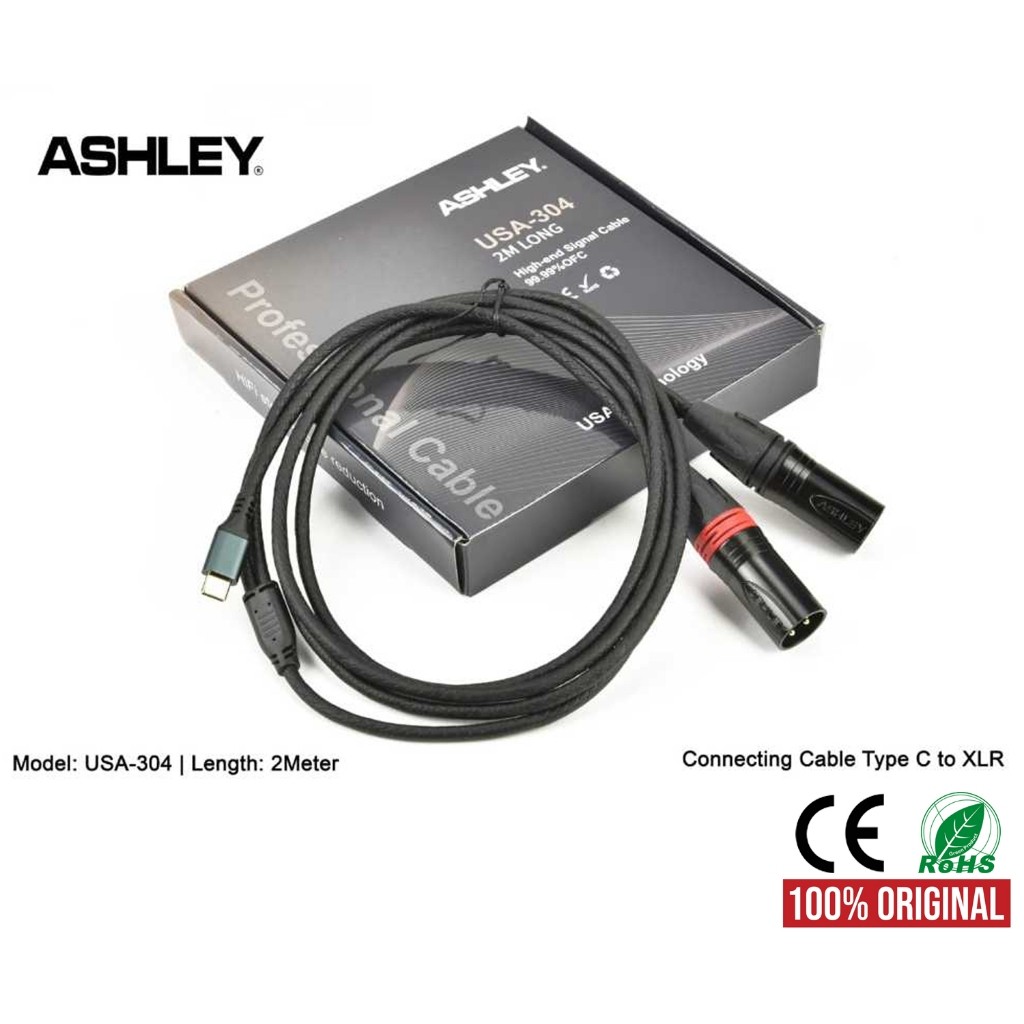 ASHLEY USA-304 | Ashley Audio Cable Jack USB Type C to Dual XLR Male ...