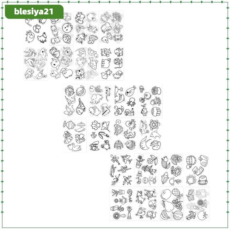 [blesiya21] 8 Pieces Shrink Sheets with Pattern Tool Art Art Film Paper ...
