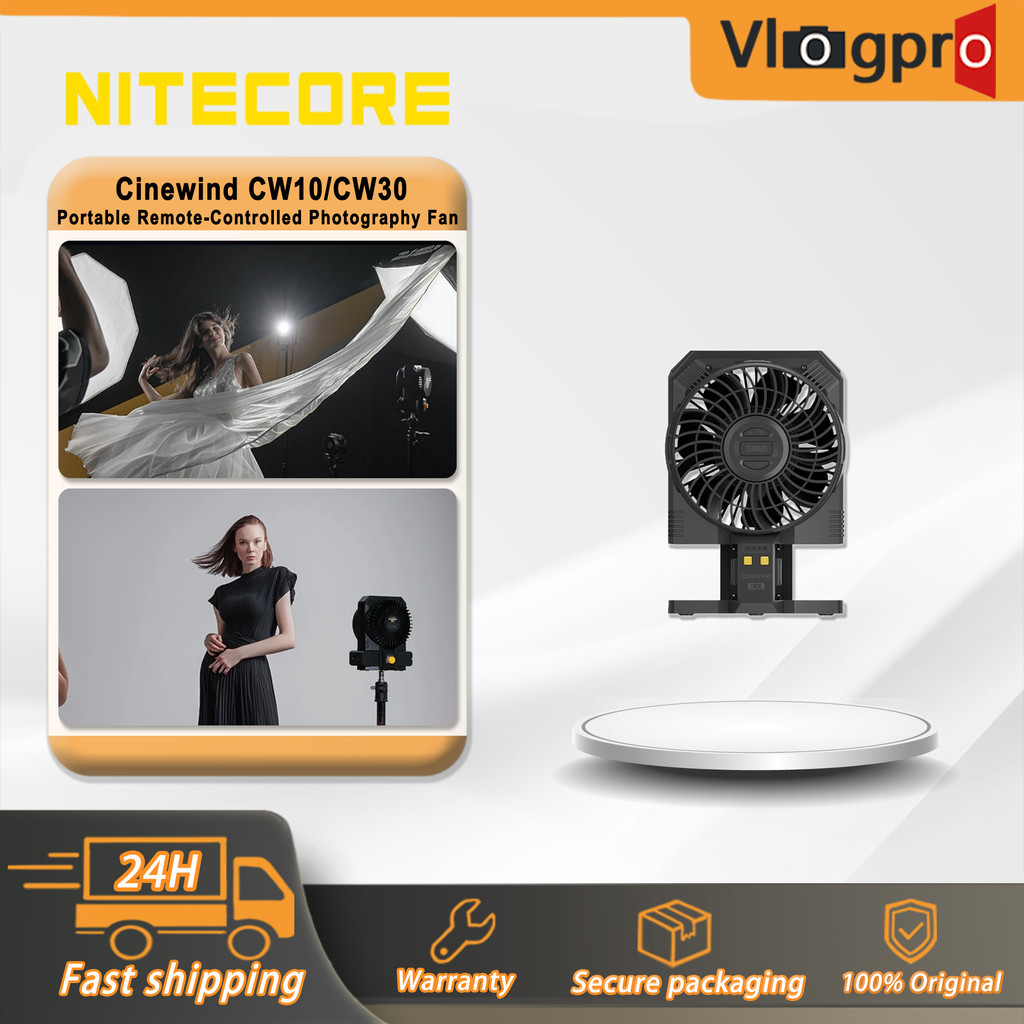 Nitecore CW30/CW10 Cinewind Portable Remote-Controlled Photography Fan ...