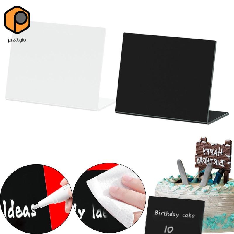 [prettyia] 20 Pieces Acrylic Chalkboard Signs L Shaped Blank Decorative ...