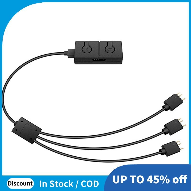 5V/3pin ADD-RGB to 12V/4PIN Adapter with 3-Way Splitter 5V ARGB to 12V ...