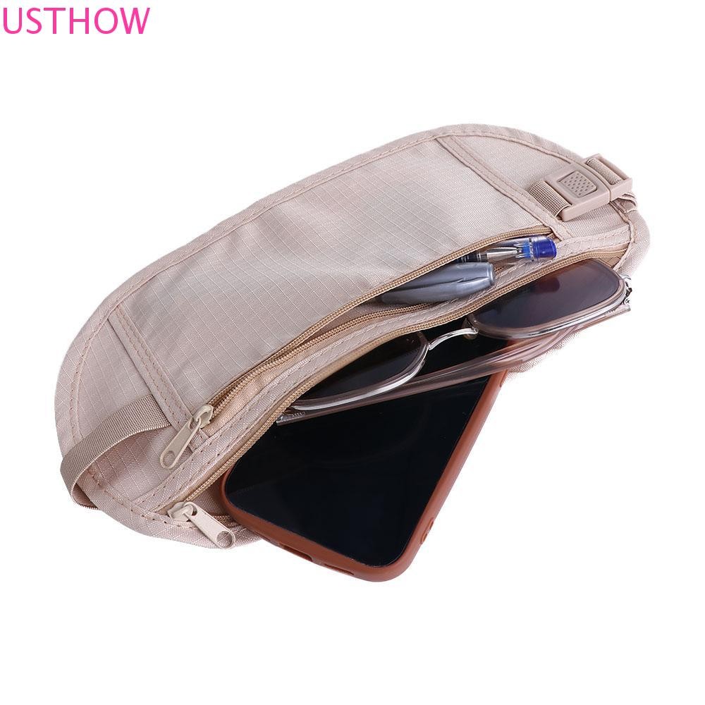 USTHOW Travel Waist Packs Hidden Security Gym Bags Pack Invisible Pouch ...