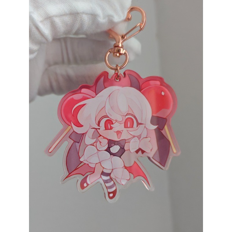 anime Cookie Run Kingdom Keychain Apple Cookie Character Bag Acrylic ...