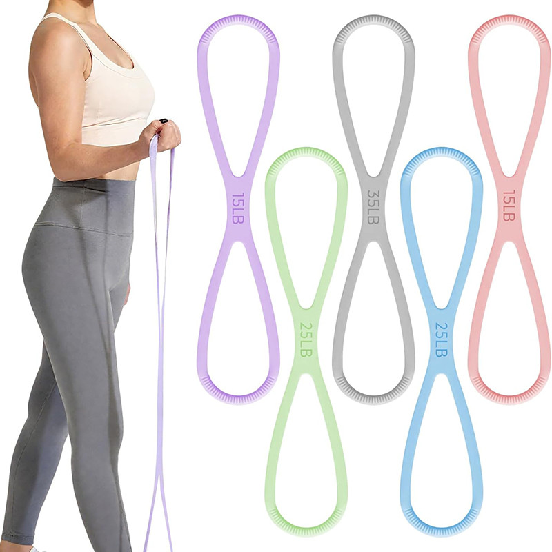 Eight-Point Resistance Band - 25LB Shoulder-Opening & Back-Sculpting ...
