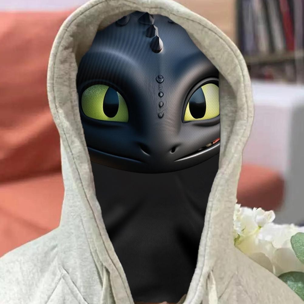 3d Facial Perspective Full Face Mask Toothless Disguise Mask Cosplay ...