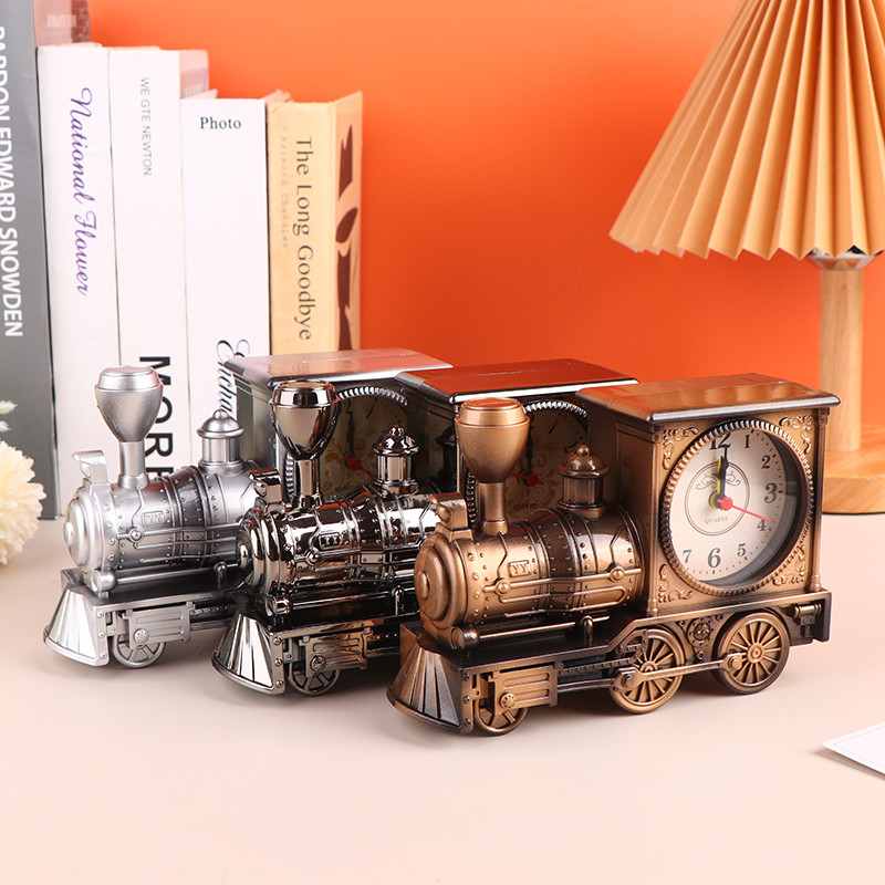 Legogoll Creative Lotive Train Alarm Clock Antique Engine Design Table ...