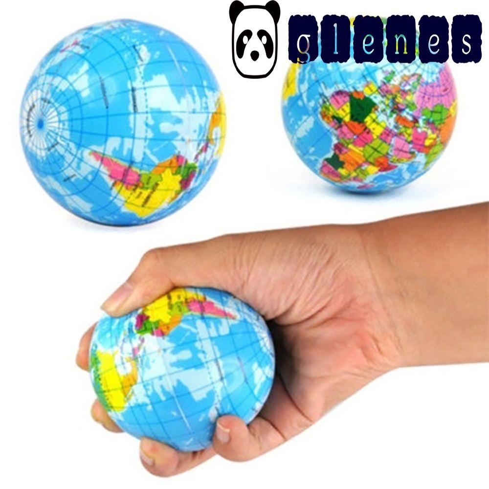 GLENES World Map Foam Ball Wrist Exercise For Children Earth Globe ...