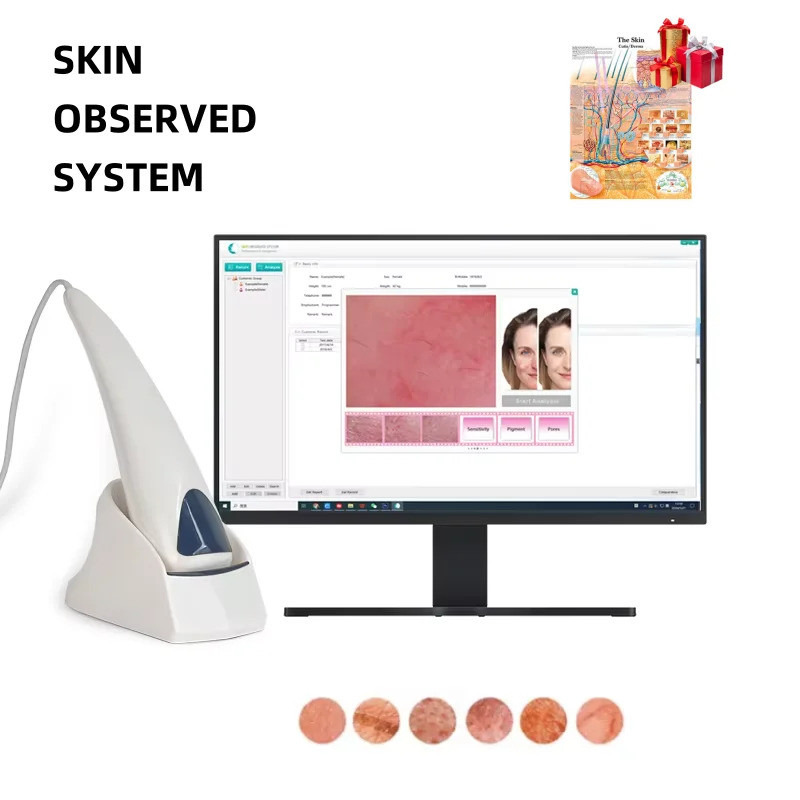 2025 Portable Aesthetic Skin Analyzer Smart Detector Facial Scanner ...