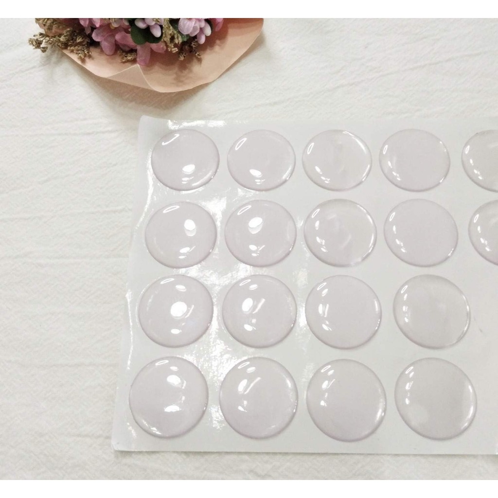 MEYA Set of 50pcs Clear Round 3D Dome Circle Epoxy Sticker for DIY ...