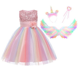 2-12 Years Old Princess Dress for Kids Girl Sleeveless Colorful Tutu ...