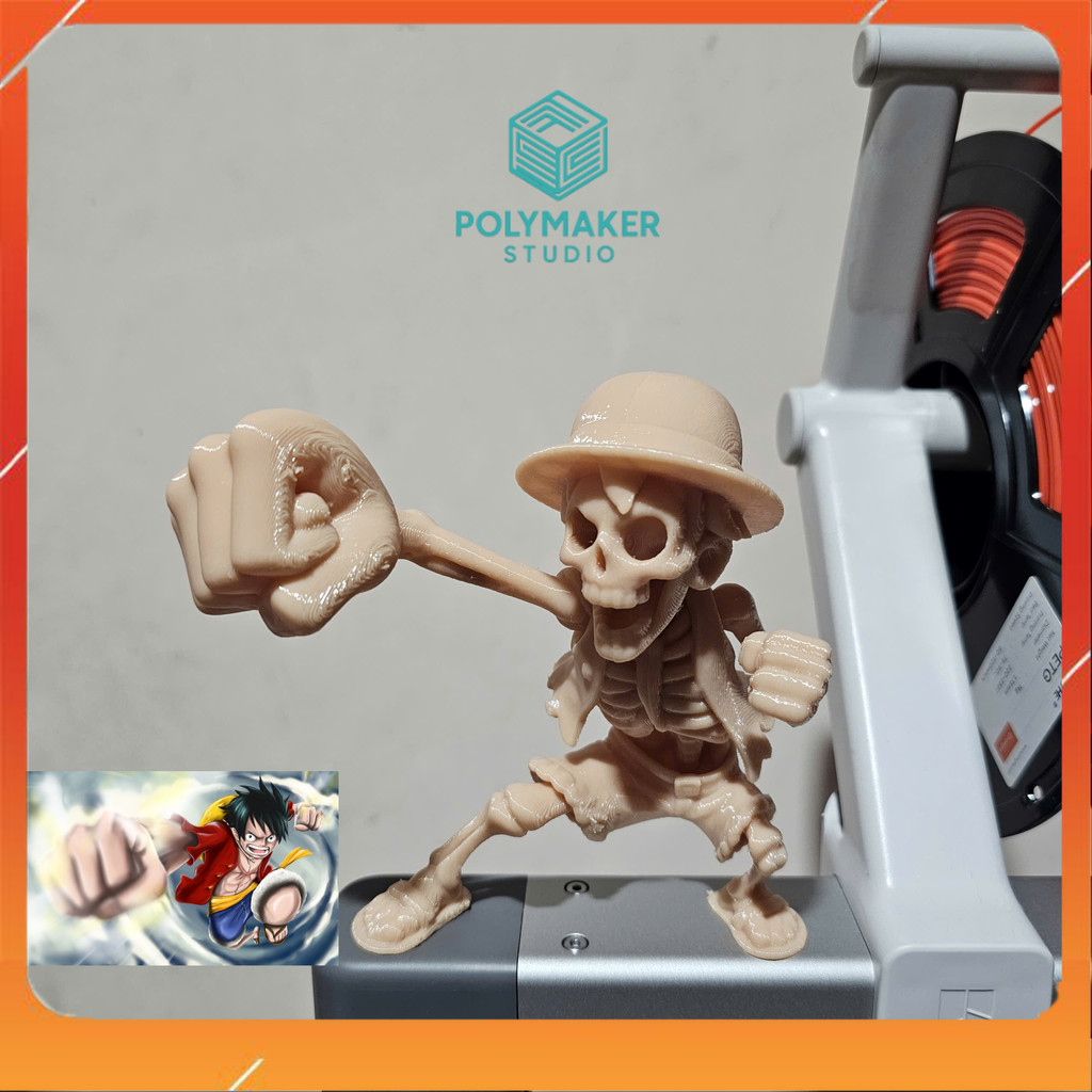 One Piece Luffy Pirate Punch Pose Figure Luffy Skeleton Pirate Punch ...