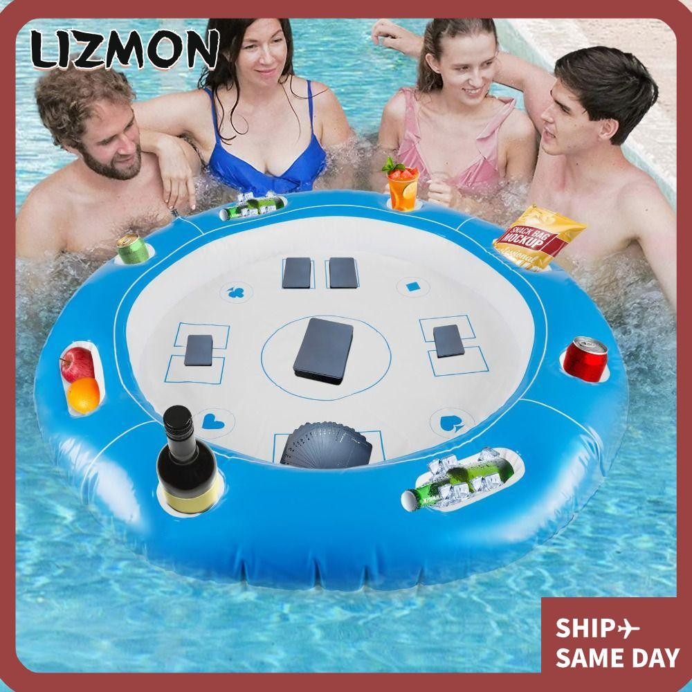 LIZMON Floating Games Table, Waterproof Play Cards Large Inflatable ...