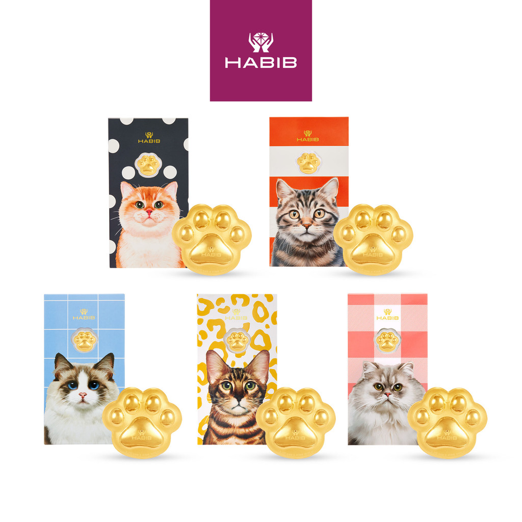 HABIB Cat Collection Set | 999.9 Gold Wafer (0.20g – 1.00g) | Shopee ...