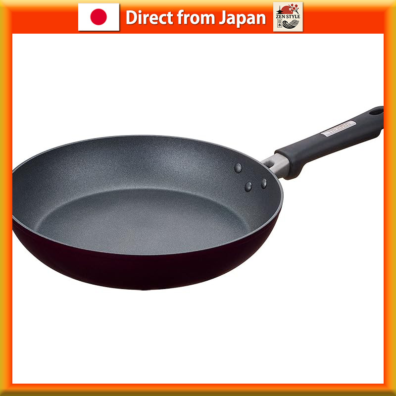 Thermos Frying Pan 28cm Plasma Ultra-Hard Coating IH Compatible Black ...