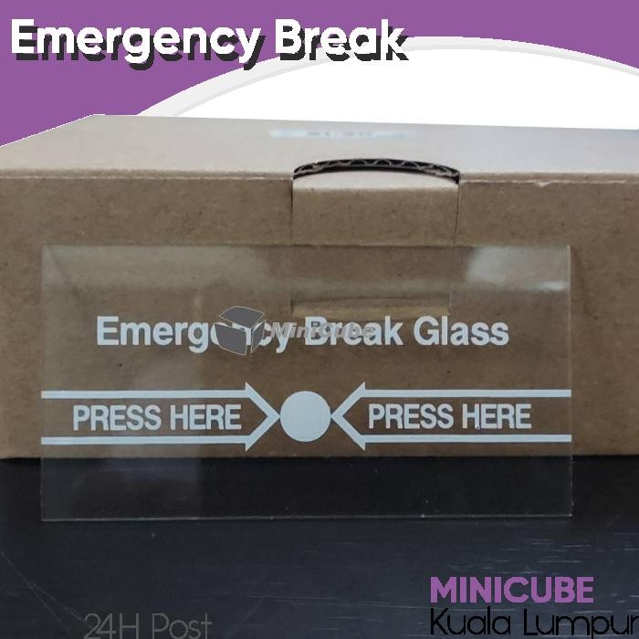 Emergency Break Glass Replacement Glass 7.5cm x 4cm Easy Replace ...