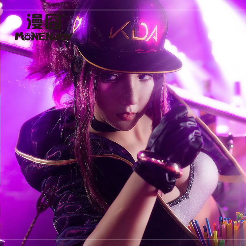 [Man ̅] K/DA kda Girl Group Akali Hat cosplay Accessories Daily Hip Hop ...