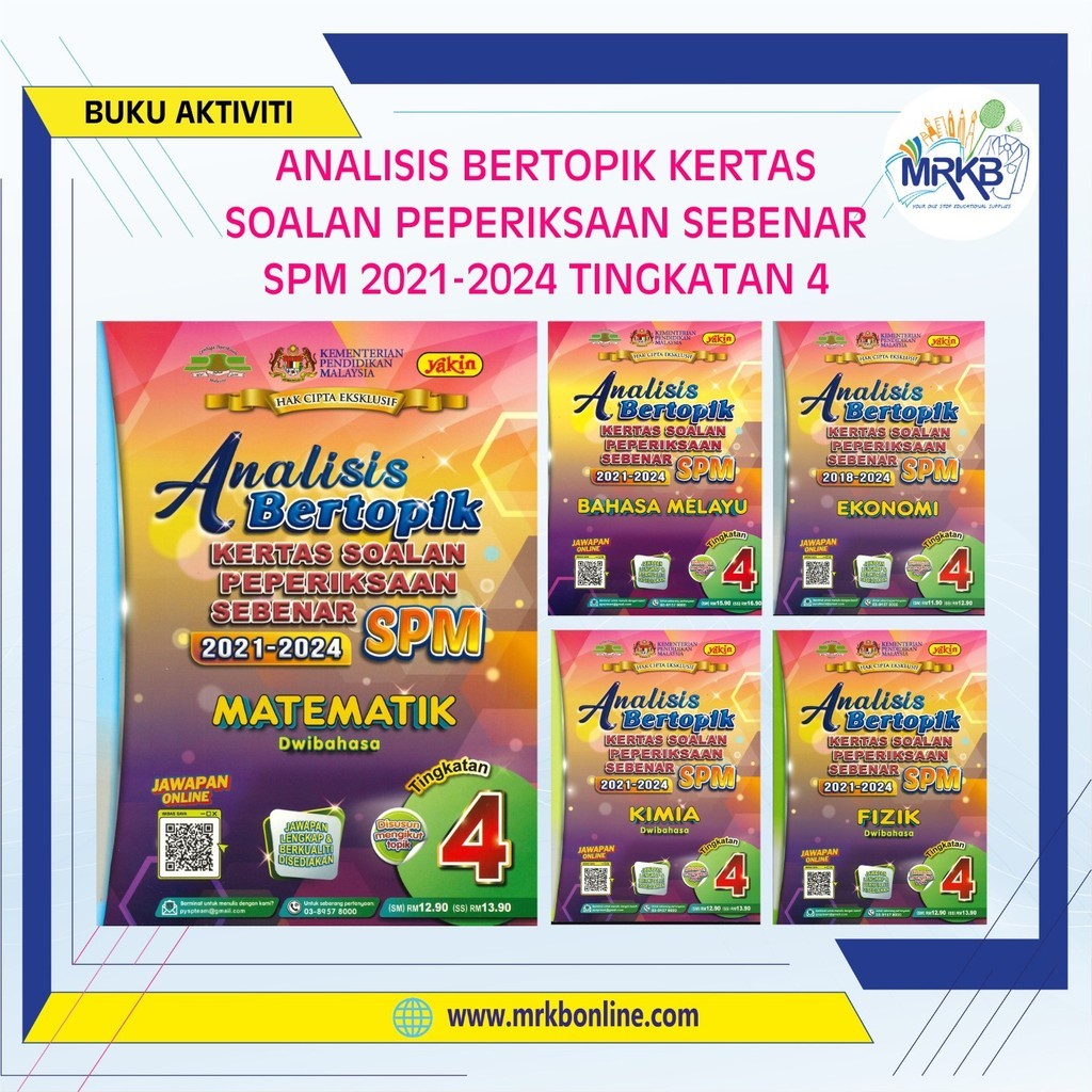 TOPICAL ANALYSIS SPM 2021-2024 LEVEL 4 EXAM QUESTIONS PAPER | Shopee ...