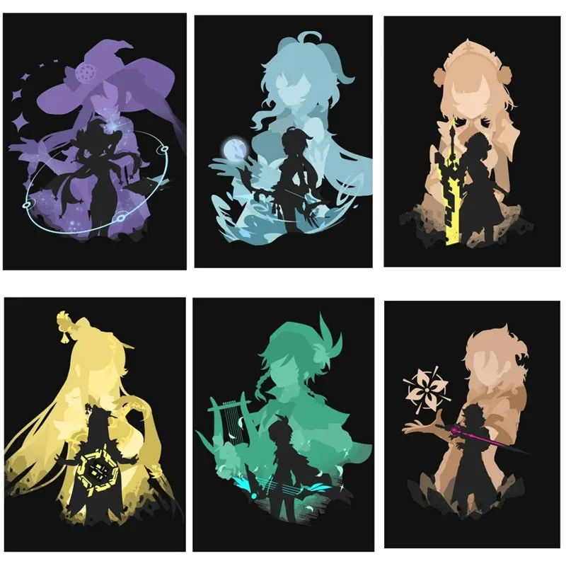 Genshin Impact Game Anime Poster Canvas Painting Posters and Prints ...
