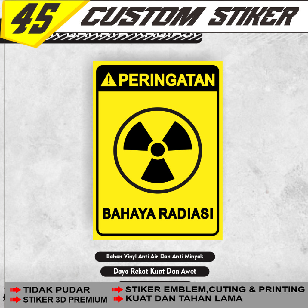 Radiation Danger Warning Sticker Beware of Radiation Danger Warning ...