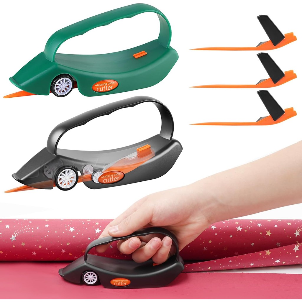LIZAAL 2-Pack Wrapping Paper Cutter with 3 Replaceable Blades | New ...
