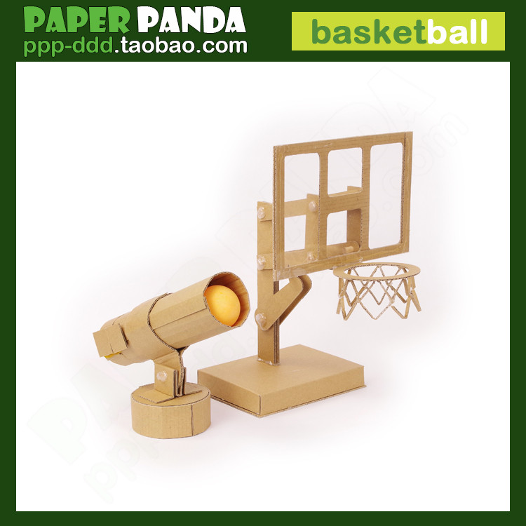 P PAPER PANDA Desktop Basketball Shooter Children DIY Paperwork Making ...