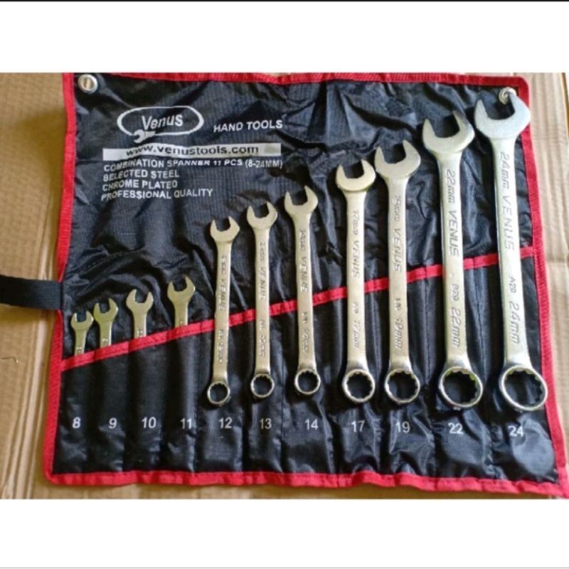 VENUS (DROP FORGED) RING SPAN WRENCH SET 11 PCS 8-24 MM (8,9,10,11,12 ...
