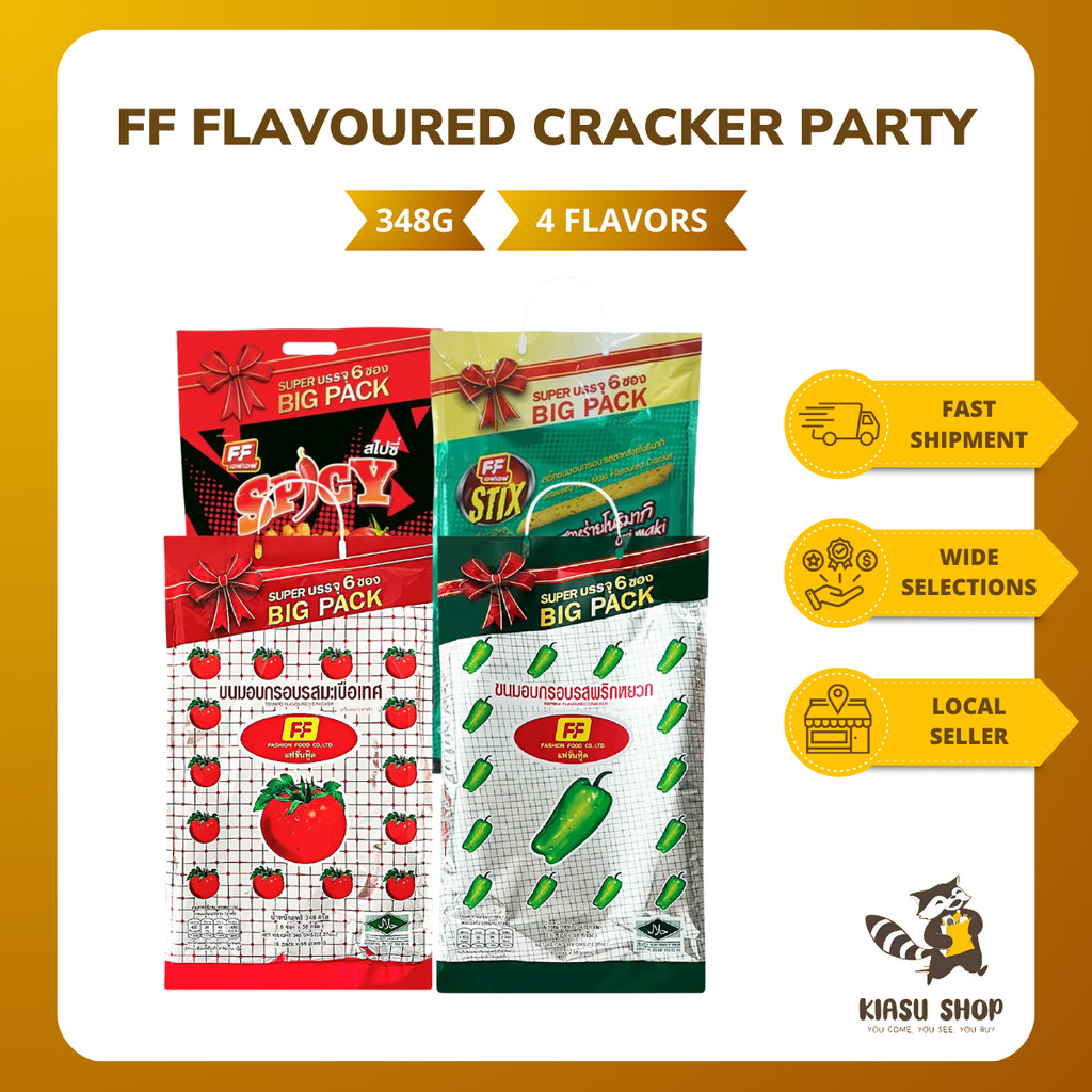 FF Crispy Flavoured Cracker Party Size 348g – Tasty Snack, Tomato ...