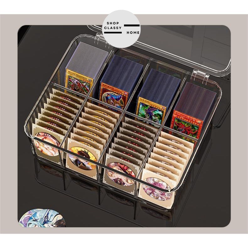 Shopclassyhome PET Stackable Card Organizer Box.Pokemon Card Display ...