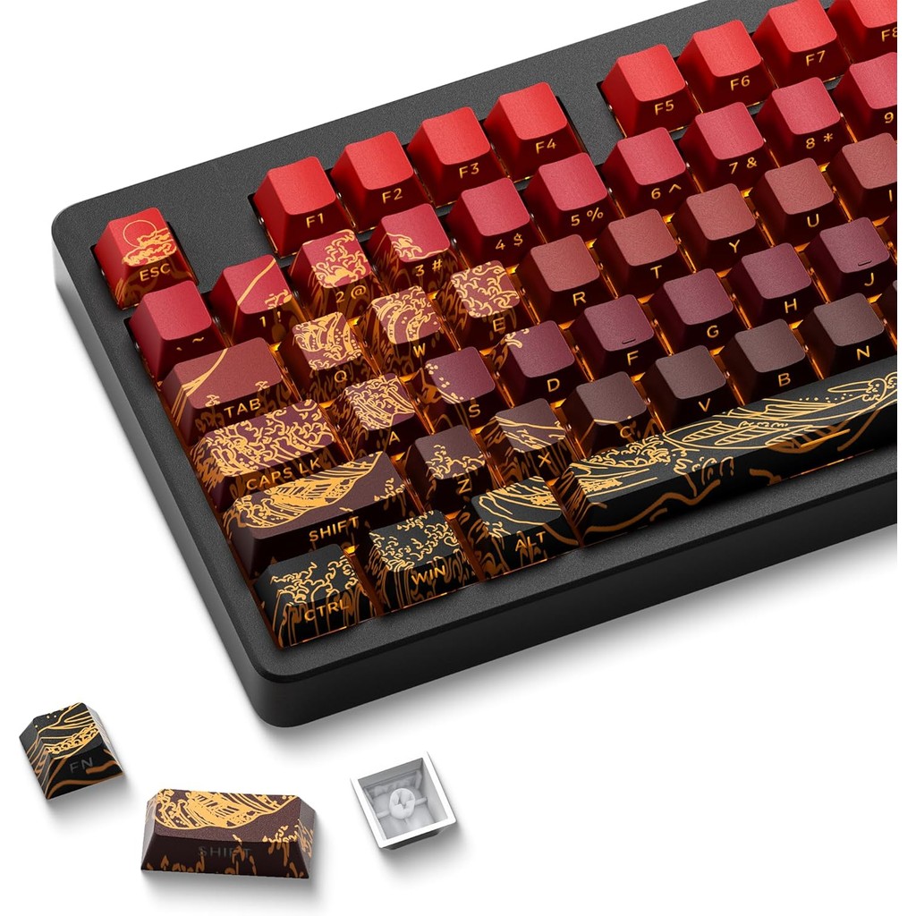 XVX Shine Through Keycaps - Double Shot PBT Keycaps 60 65 75 100 ...
