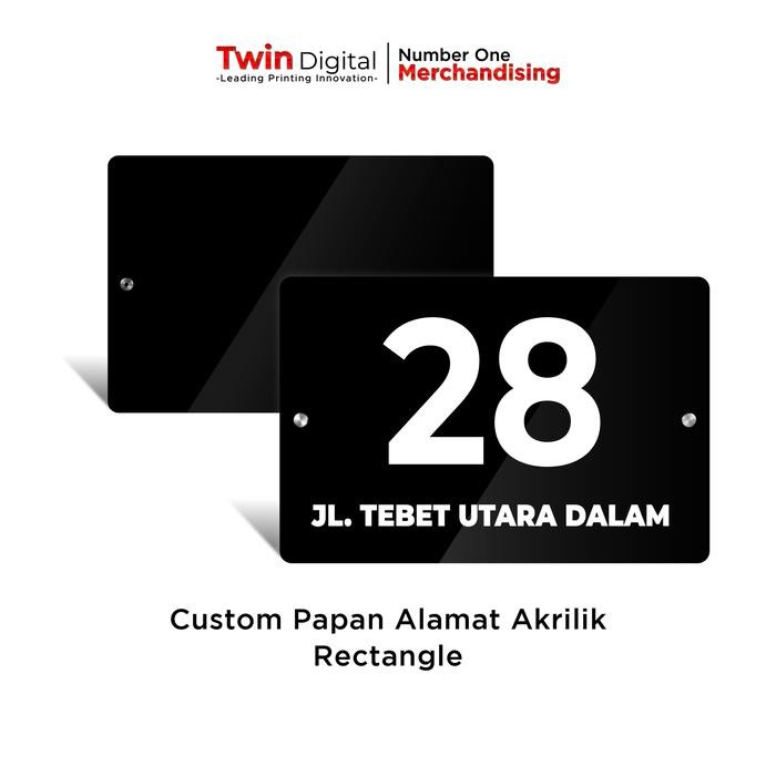 Custom Acrylic Address Board Rectangular UV Print - Rectangle - Pen ...