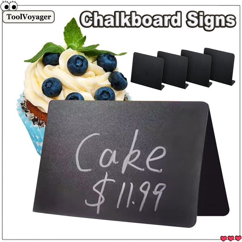 10Pcs L-shaped Erasable Blackboard Mini Signage Price Tag Clip Birthday ...