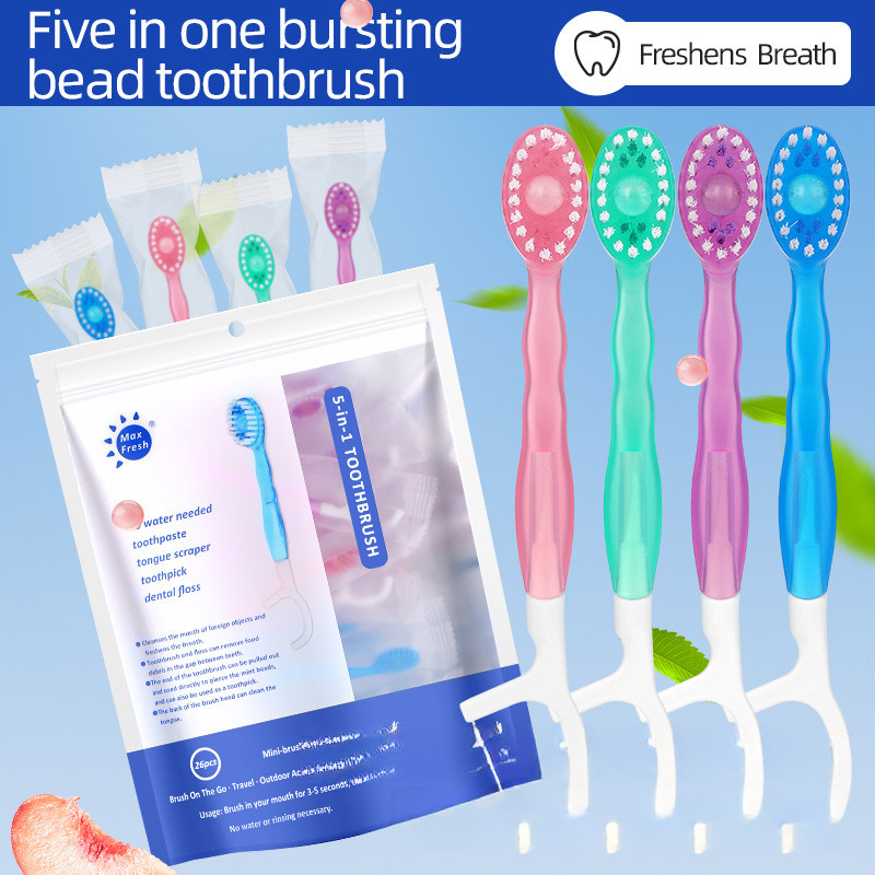 Burst Bead Toothbrush Disposable Mini Portable Household Independent ...