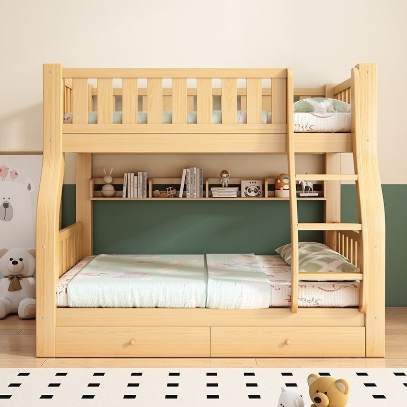 Solid Wood Mother and Child Bed Bed Adult Bed Two-layer High and Low ...