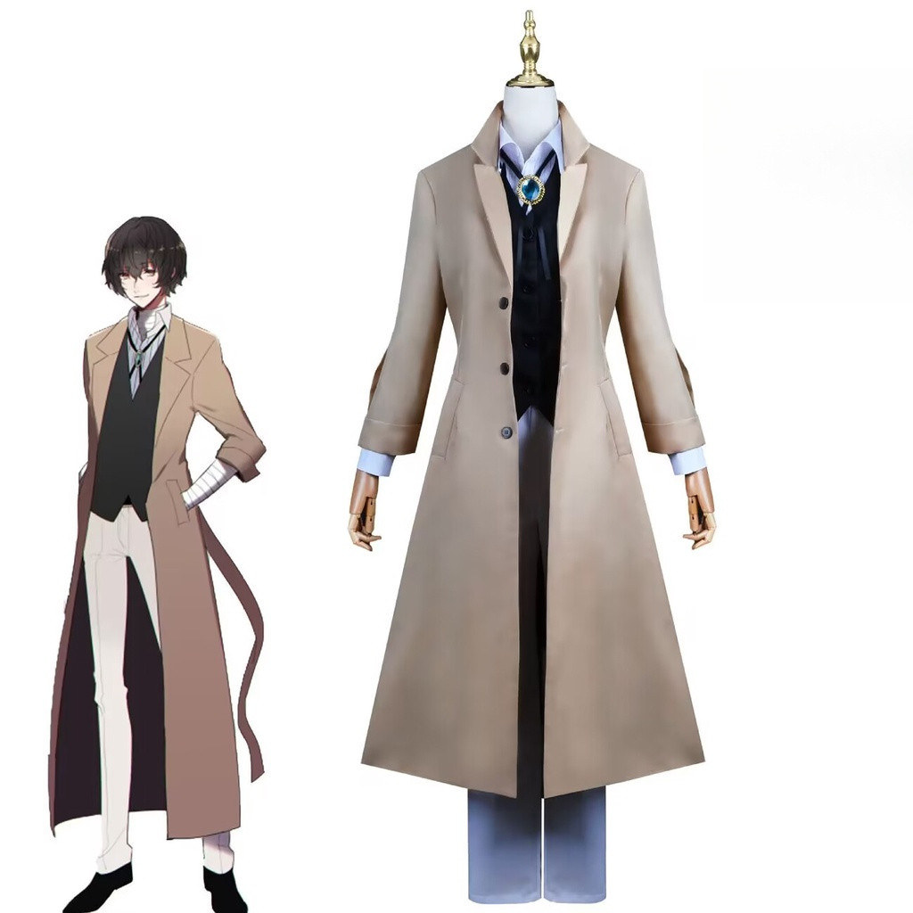 Anime Bungou Stray Dogs Dazai Osamu Cosplay Costume Jacket Adult ...