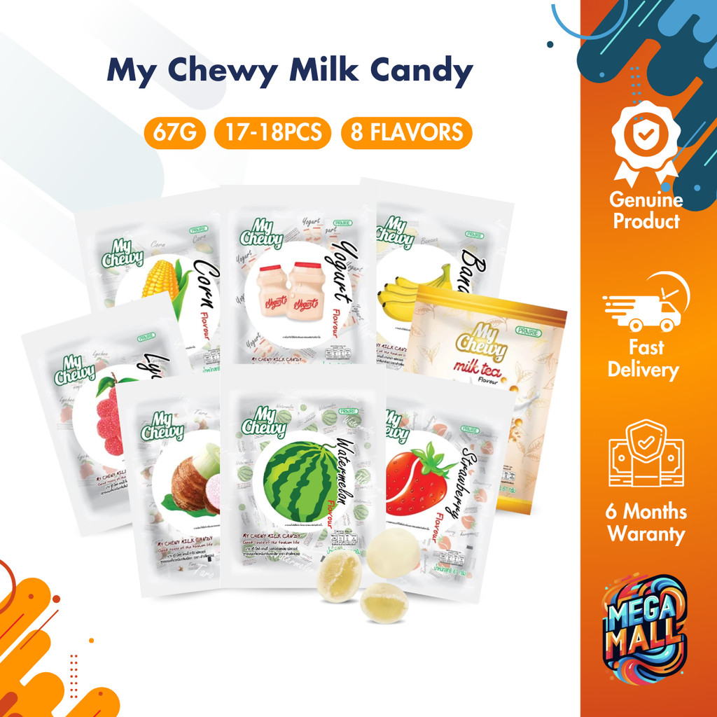 My Chewy Milk Candy 67g – Chewy Filled Candy, Sweet & Creamy, Assorted ...