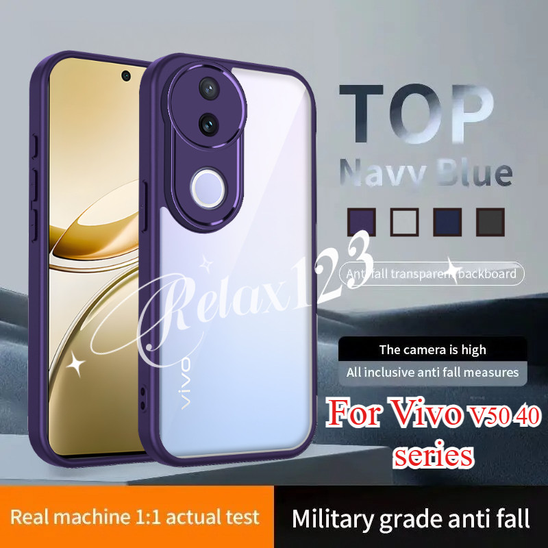 For Vivo V50 V50Pro 5G 2025 Minimalist Clear Hard Plain Edge Phone Case ...